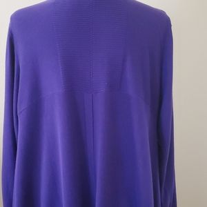 Joan Rivers | Sweaters | Swing Style Sweater With Rib Details Purple ...
